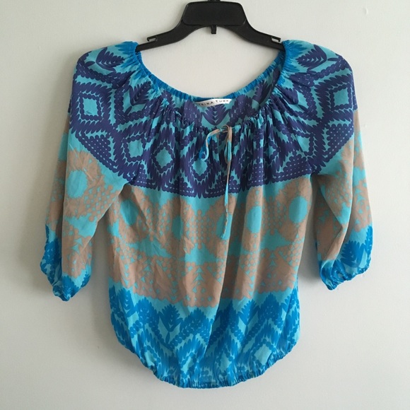 Trina Turk | Tops | Trina Turk Silk Blouse Small | Poshmark